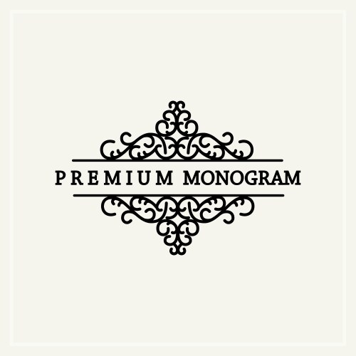 Stylish graceful monogram Royalty Free Vector Image