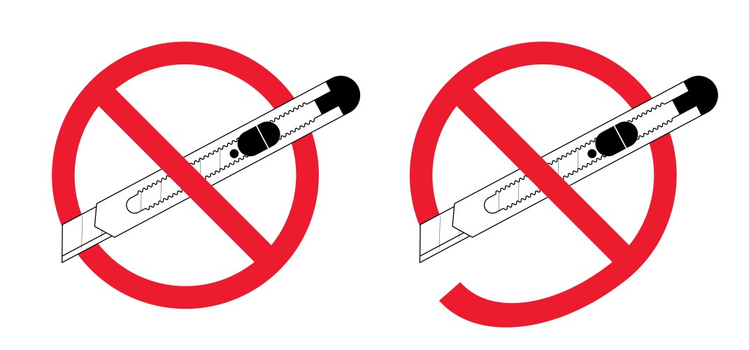 Do not Cut Symbol Vector Images (over 1,500)