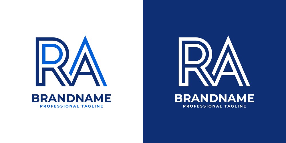 Letters ra monogram logo suitable for any Vector Image