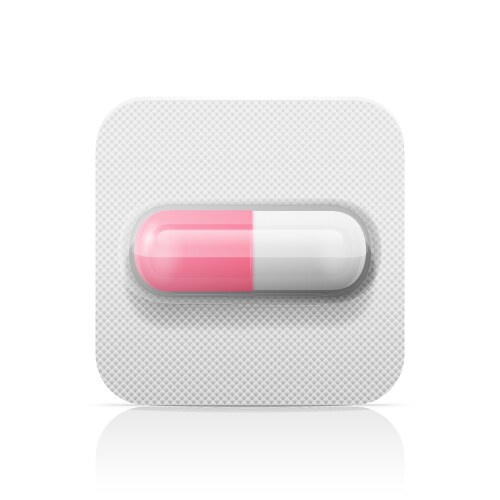 Realistic pharmaceutical medical pink pill Vector Image