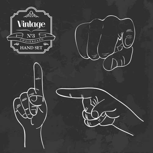 Vintage Pointing Finger Sign Vector Images (over 1,200)
