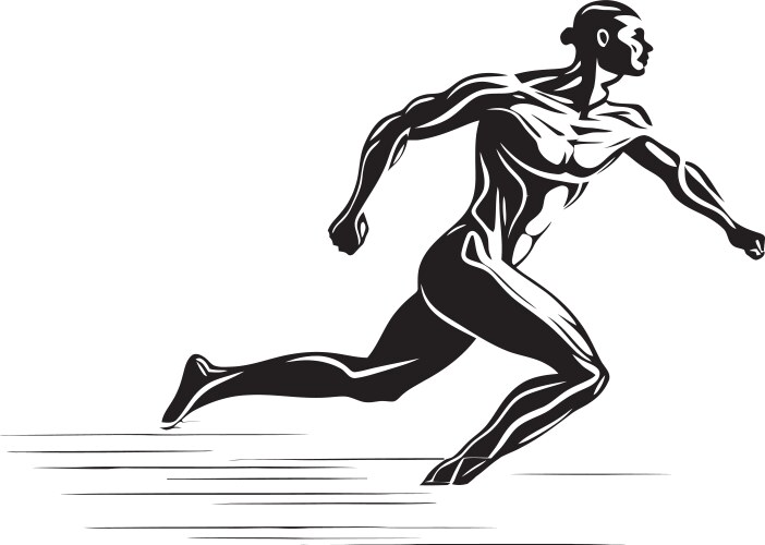 Hydro hero emblematic swimmer icon aqua arc Vector Image