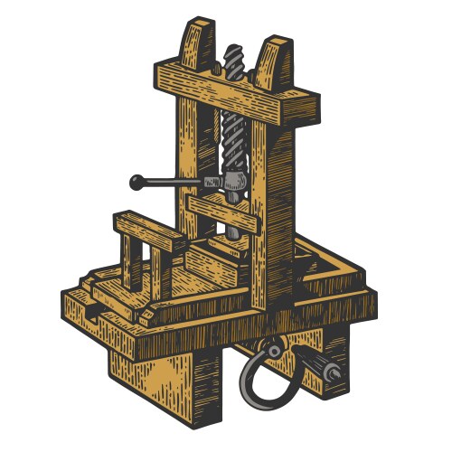 Letterpress printing machine Royalty Free Vector Image