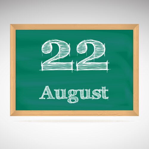 August board Royalty Free Vector Image - VectorStock