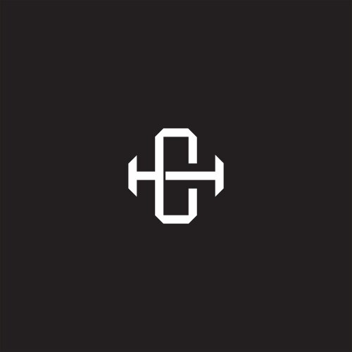 Hc logo monogram design template – Royalty-Free Vector | VectorStock