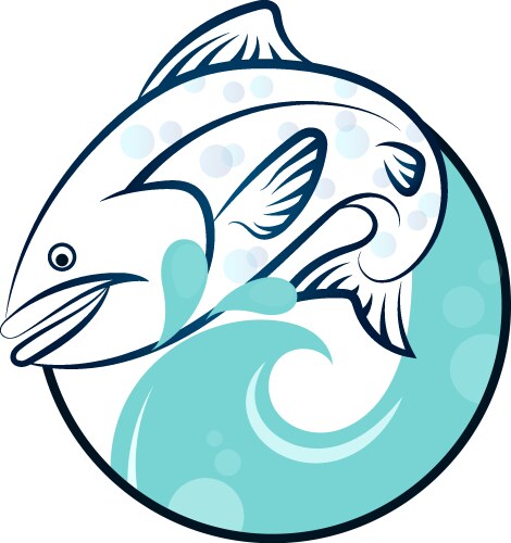 Dolphin Silhouette Over Ocean Waves – Royalty-Free Vector | VectorStock