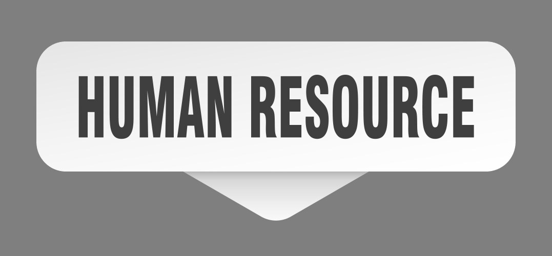 Human resource sticker sign Royalty Free Vector Image