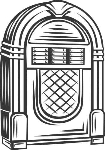 Jukebox engraving Royalty Free Vector Image - VectorStock