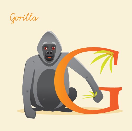 Letter G Gorilla Vector Images (41)
