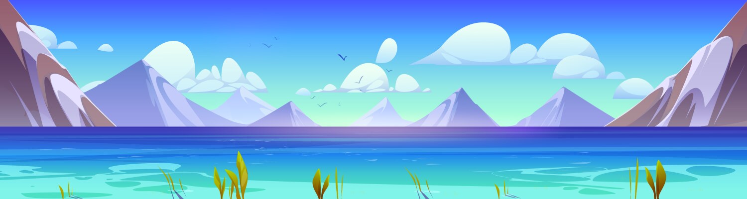 Lake and park Royalty Free Vector Image - VectorStock