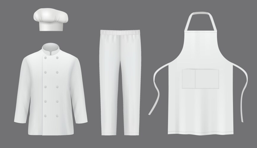 Professional clothes chef uniform pants Royalty Free Vector