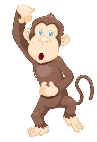 Cartoon funny monkey Royalty Free Vector Image
