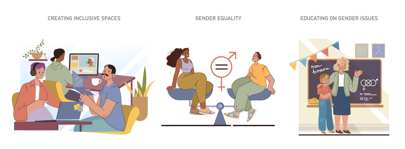 Gender evolution set Royalty Free Vector Image