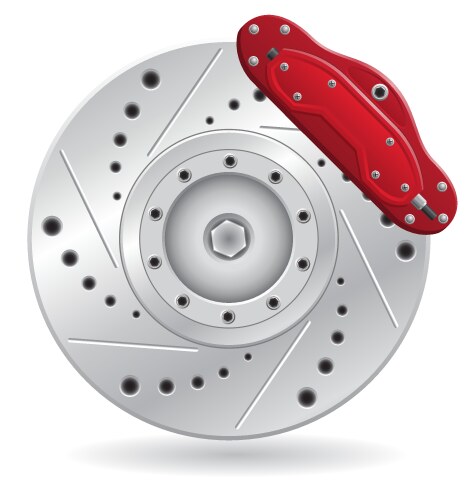 Isolated monochrome of car brakes Royalty Free Vector Image