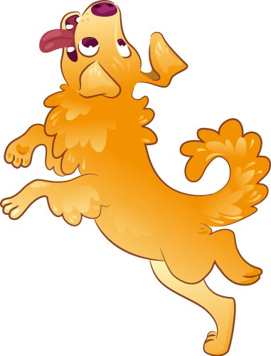 Cartoon dog isolated Royalty Free Vector Image