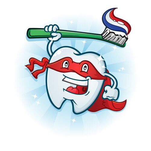 Happy tooth brushing Royalty Free Vector Image