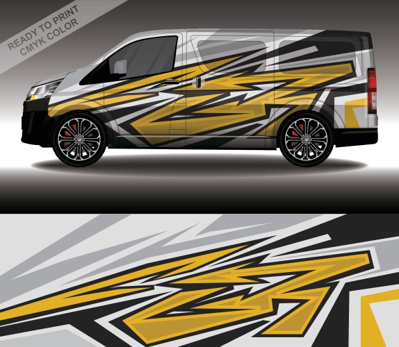 Wrap car decal design custom livery race rally Vector Image