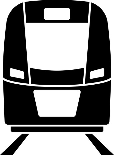 White electric train Royalty Free Vector Image