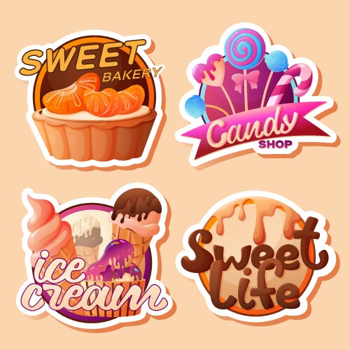 Cartoon candy shop a small cute market Royalty Free Vector