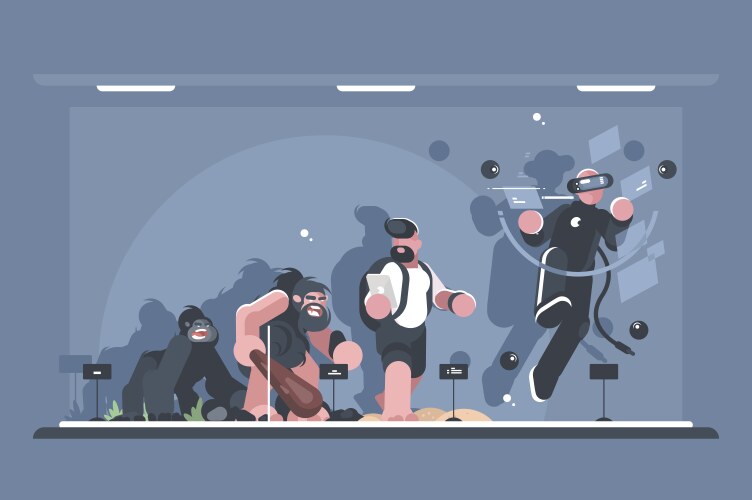 Evolution of man Royalty Free Vector Image - VectorStock