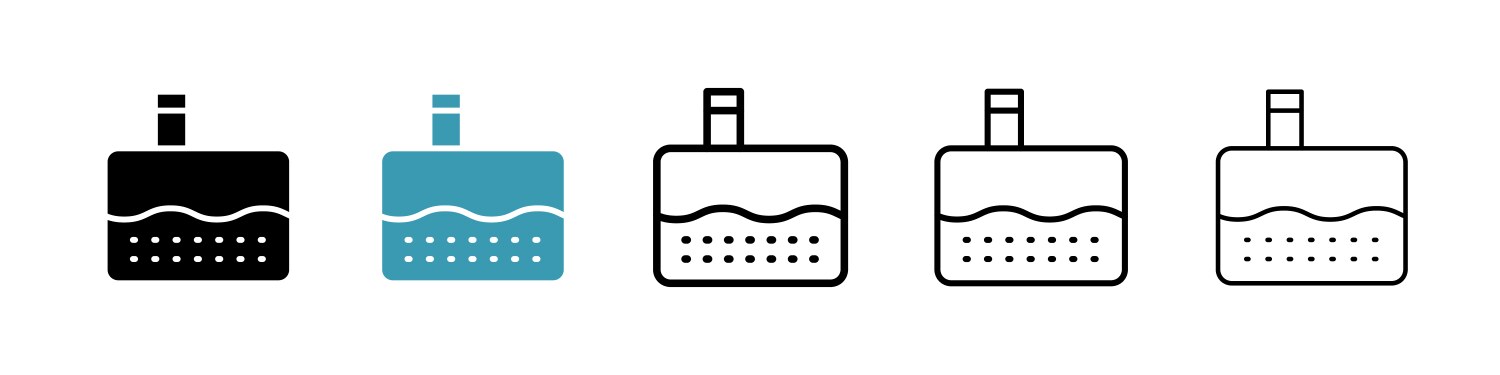 Sewerage tank icon set on white background Vector Image