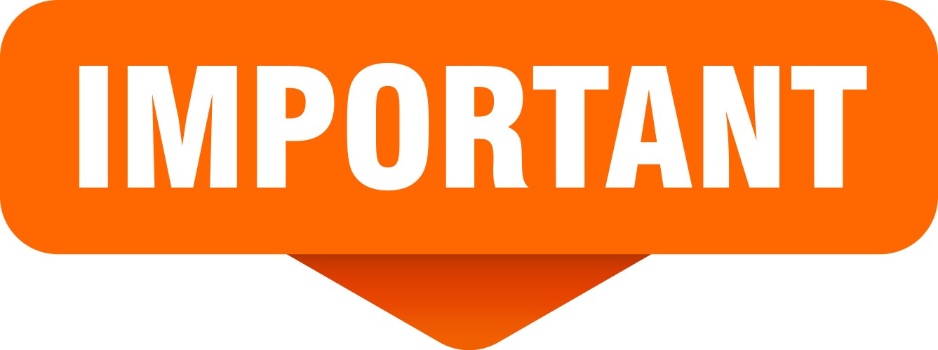 Important sticker important sign on transparent Vector Image