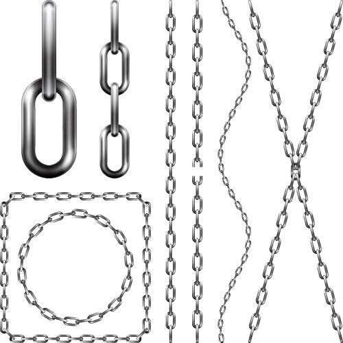 Set of chains Royalty Free Vector Image - VectorStock