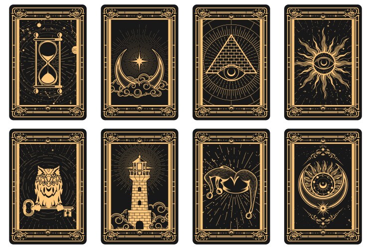 Reverse side of a tarot cards batch pattern Vector Image