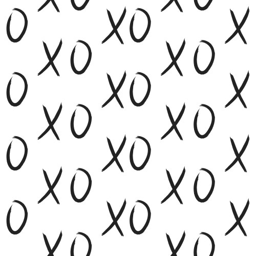 Seamless pattern with xoxo phrase Royalty Free Vector Image