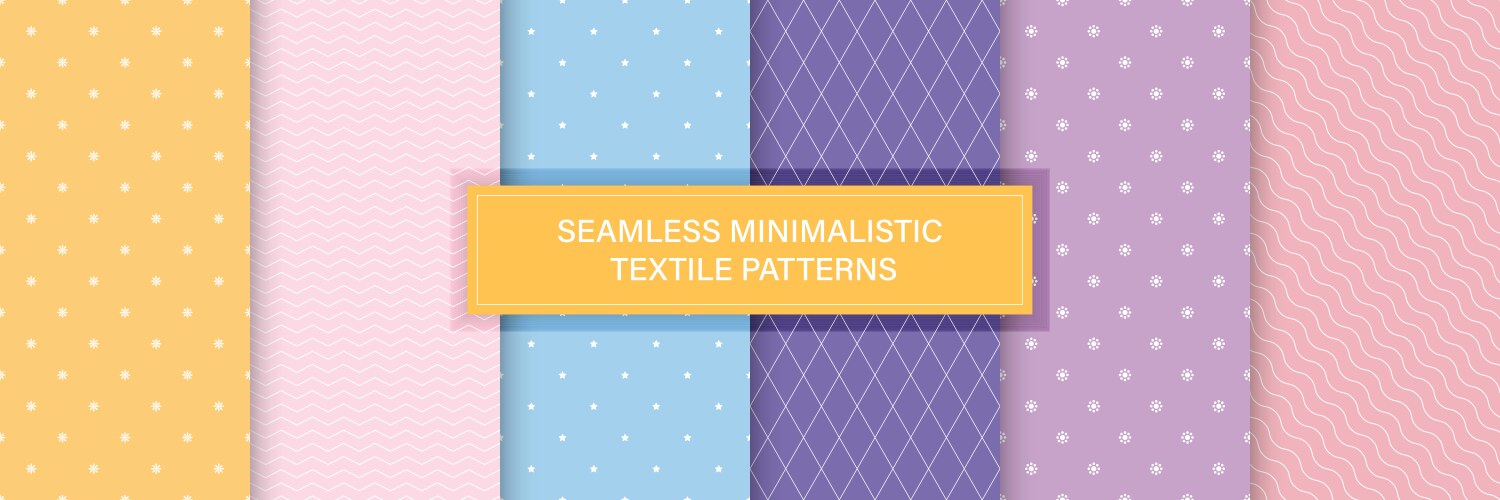 Collection of abstract delicate seamless Vector Image