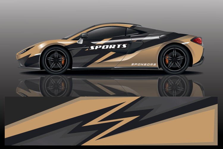 Racing car sticker design modern stickers Vector Image