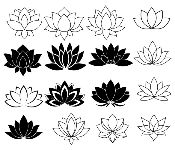 Lotus Outline Vector Images (over 16,000)