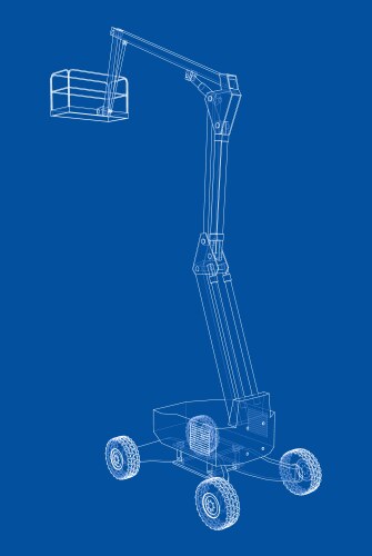 Aerial platform concept outline Royalty Free Vector Image