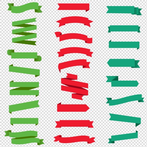 Colorful ribbons set Royalty Free Vector Image
