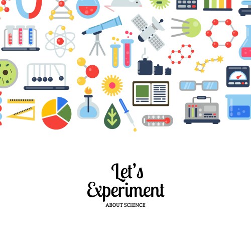 Physics science flat design Royalty Free Vector Image