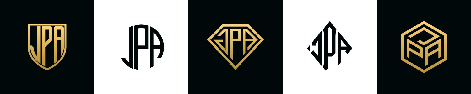 Initial letters jcc logo designs bundle Royalty Free Vector