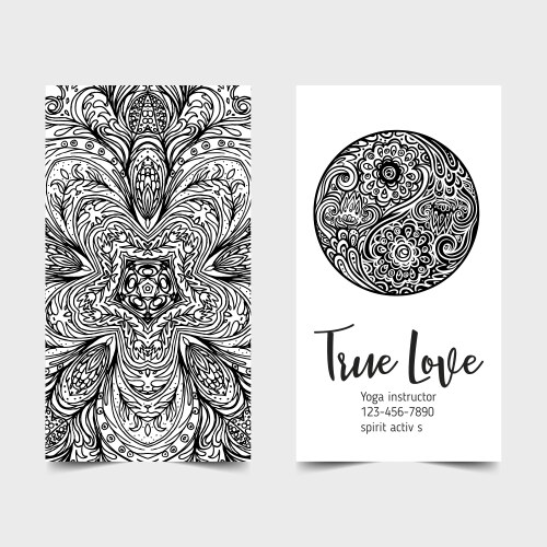 Stretch and strength yoga card design template Vector Image