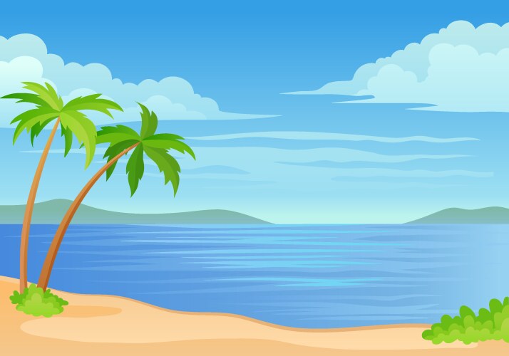 Sea island Royalty Free Vector Image - VectorStock