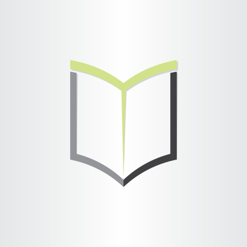 Book icon logo design Royalty Free Vector Image
