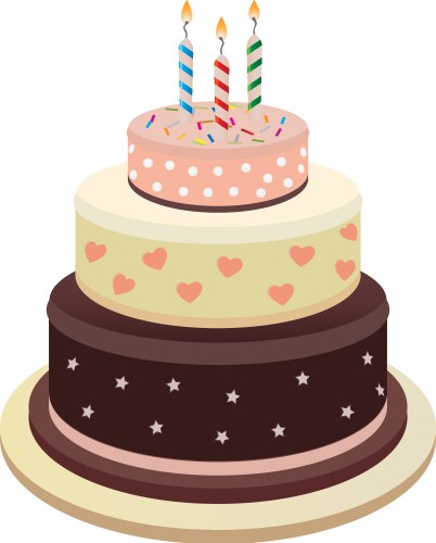 Beautiful cake clip art Royalty Free Vector Image