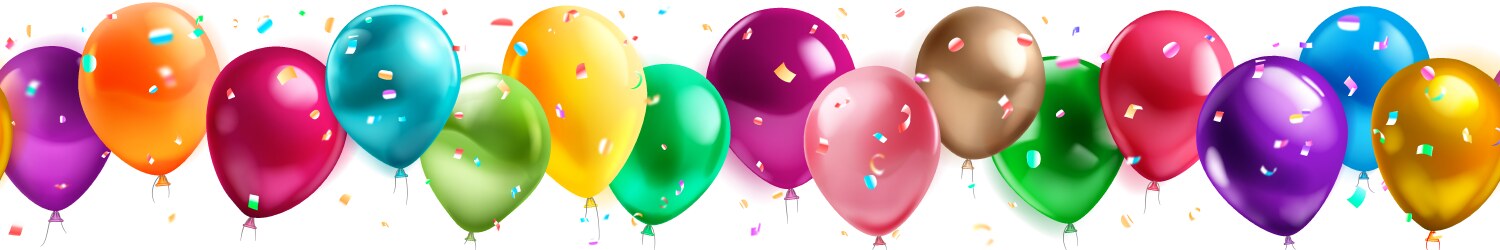 Congratulations banner with red balloons Vector Image