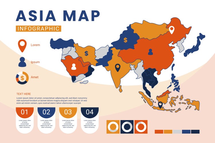 Asean map Royalty Free Vector Image - VectorStock