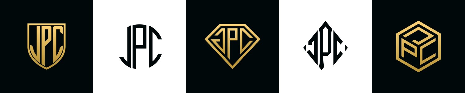 Initial letters jri logo designs bundle Royalty Free Vector