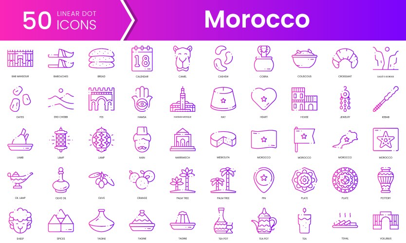 Set of finance icons gradient style icon bundle Vector Image