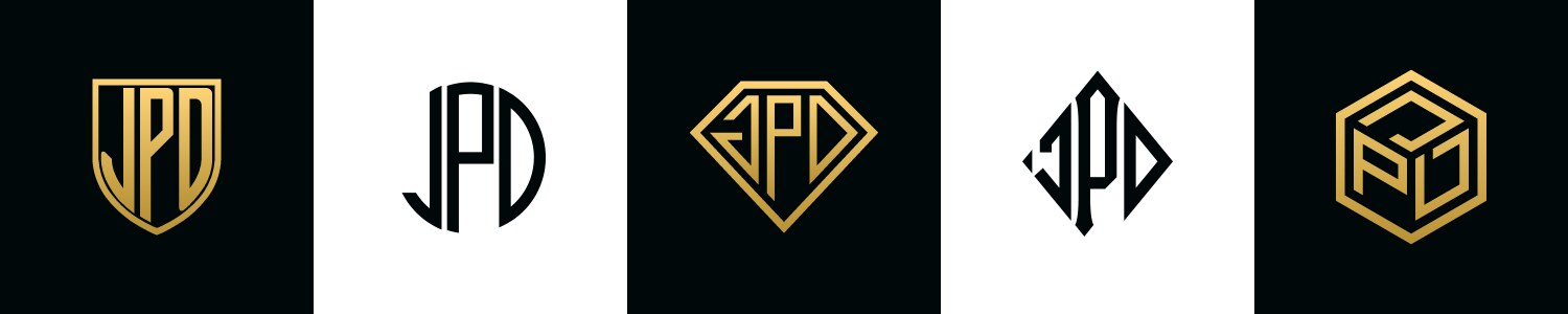 Initial letters jto logo designs bundle Royalty Free Vector