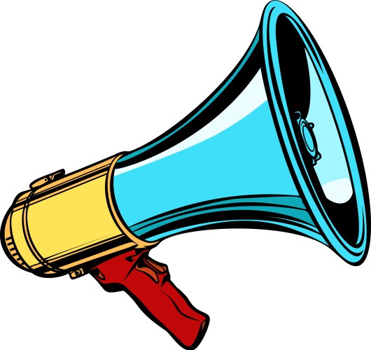 3d megaphone isolated on white background Vector Image