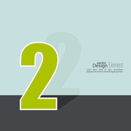 Number two Royalty Free Vector Image - VectorStock