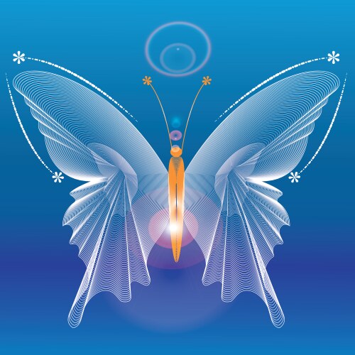 Dotted spiral vortex bird Royalty Free Vector Image