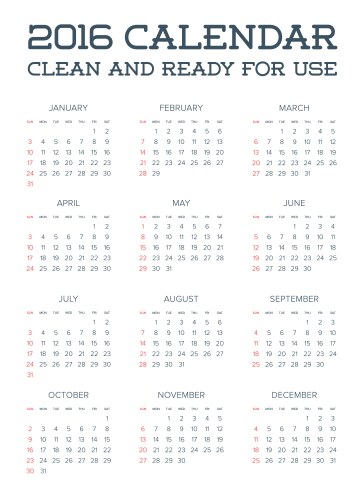 Calendar 2024 2025 2026 week Royalty Free Vector Image
