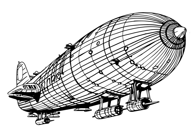 Airship drawing Vector Images & Graphics for Commercial Use | VectorStock